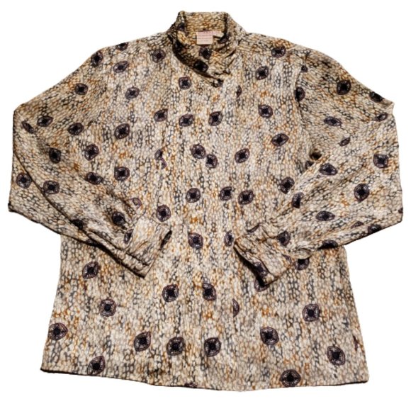 Tess | Tops | Tess Paris Milano Button Up Shirt Multicolor Womens 6 ...